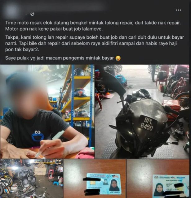 NIAT NAK BANTU, PEMILIK BENGKEL KECEWA PELANGGAN TAK LUNAS HUTANG ...