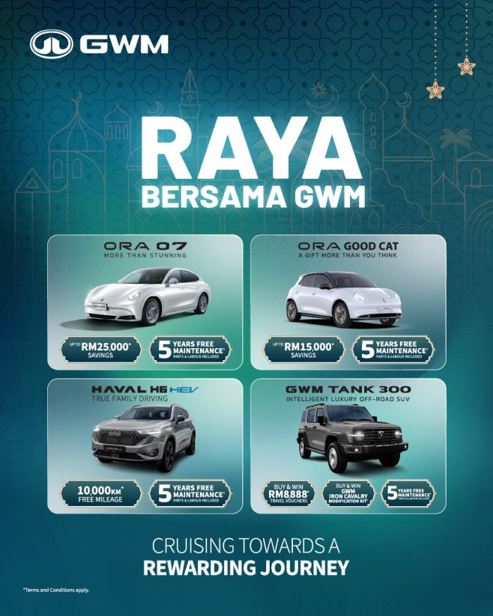 ‘RAYA BERSAMA GWM’ TAWAR GANJARAN LUMAYAN BERNILAI SEHINGGA RM150,000! | Mekanika