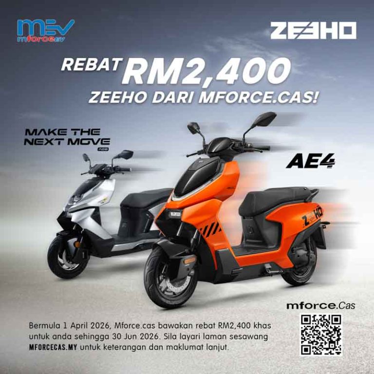 MINYAK MAHAL, MFORCE UMUM REBAT SEHINGGA RM2,400 UNTUK SKUTER EV | Mekanika