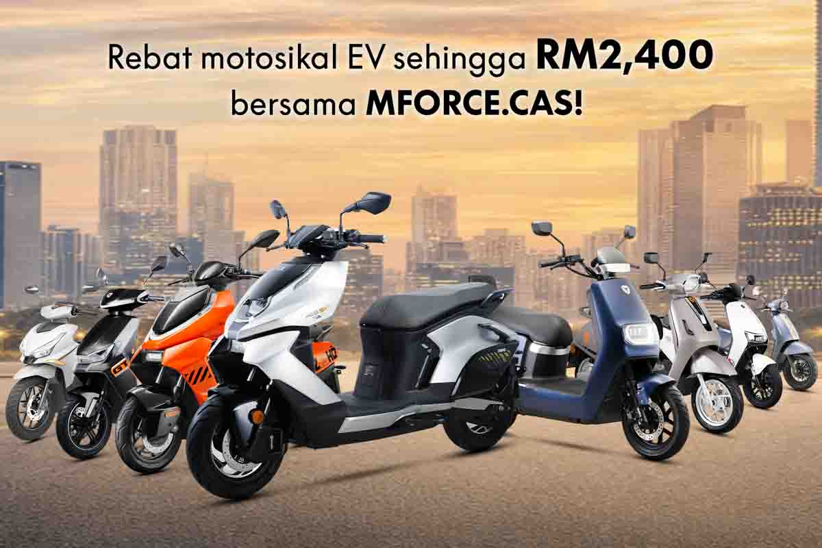 MINYAK MAHAL, MFORCE UMUM REBAT SEHINGGA RM2,400 UNTUK SKUTER EV | Mekanika